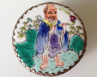 Porcelain powder box | Etsy