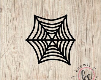 Spider web decal | Etsy