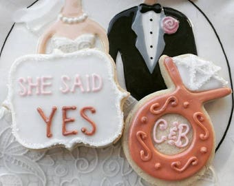 She said yes cookie | Etsy