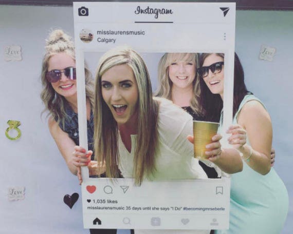 Personalized Instagram Frame Poster Board Prop for Birthdays