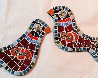 Mosaic birds | Etsy