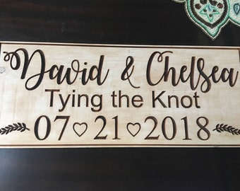 Tying the knot sign | Etsy