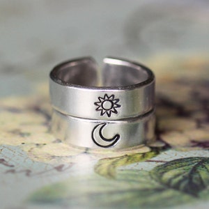 Sun and moon ring | Etsy