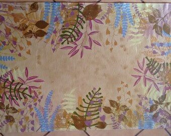 Hand Painted canvas runner rug tropical design rug runner