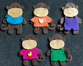 Five little monkeys | Etsy