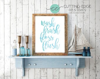 Bathroom printables | Etsy