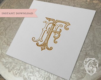F monogram | Etsy