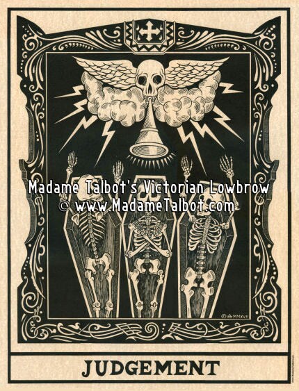The Judgement Tarot Poster Hand Illustrated in Pen and Ink by