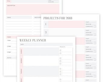 Student Planner Monthly Weekly Daily Planner 15 Pages A4 A5