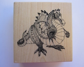 Dragon rubber stamp | Etsy