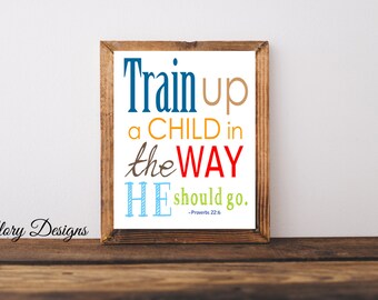 Proverbs 22:6 Train up a child in the way he should go wall