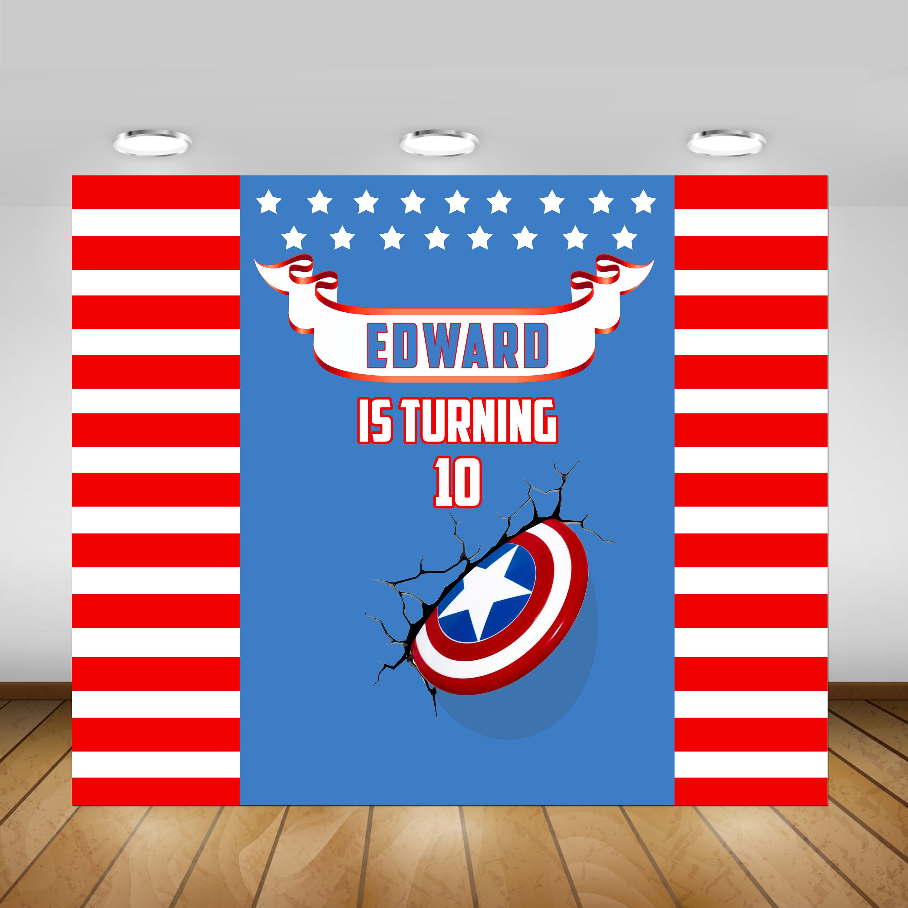 Captain America Backdrop Captain America Party Captain