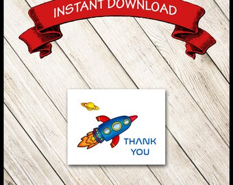 Space thank you card | Etsy