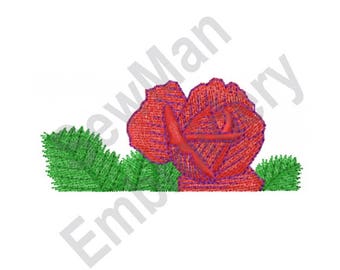 Rose machine appliqué design a sophisticated yet simple