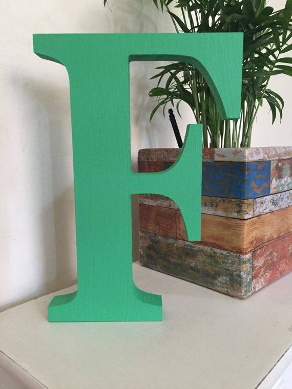 Green Large Letters Painted Wooden Letters 20cm Large