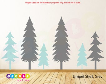 Pine tree wall decal | Etsy