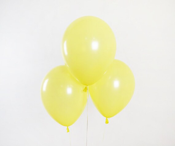11 Inch Pearl Pastel Yellow Balloon Yellow Balloons Yellow