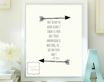 Dr. Seuss You're off to Great Places Vinyl Wall Decal