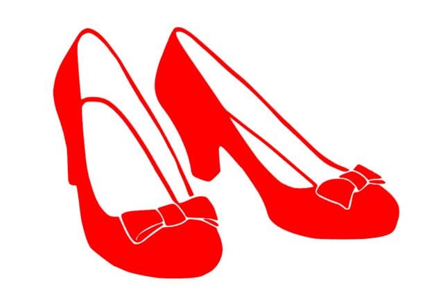 Wizard of Oz Ruby Slippers Vinyl Decal for Car and Home