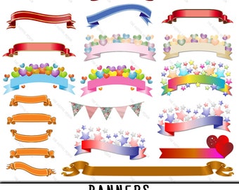 Banner clipart | Etsy