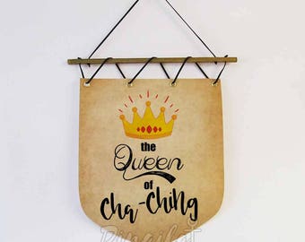 Quote Print Cha-ching Print Antique Cash Register Office