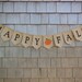 Happy Fall Burlap Banner Fall Bunting Fall Garland Happy