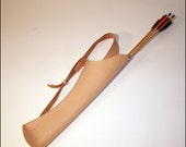 Items similar to Back leather quiver - left handed/ right handed on Etsy