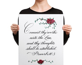 Proverbs 16 3 | Etsy