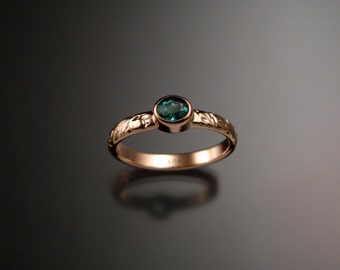 Green Tourmaline square Moonscape ring Emerald substitute