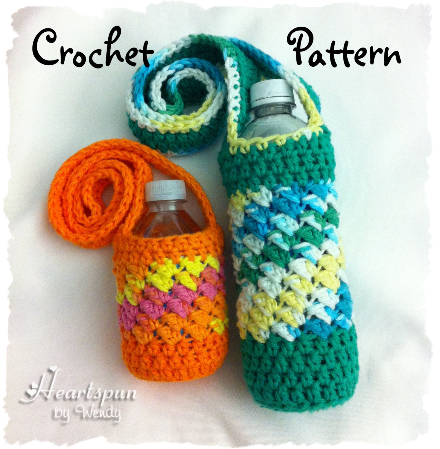 CROCHET PATTERN to make a Sideways Shell Water Bottle Holder