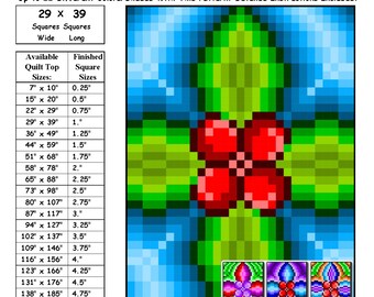 0012 Hourglass Garden Quilt Pattern