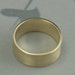 Solid 14K Gold Wide Flat BandPipe Edge BandCigar