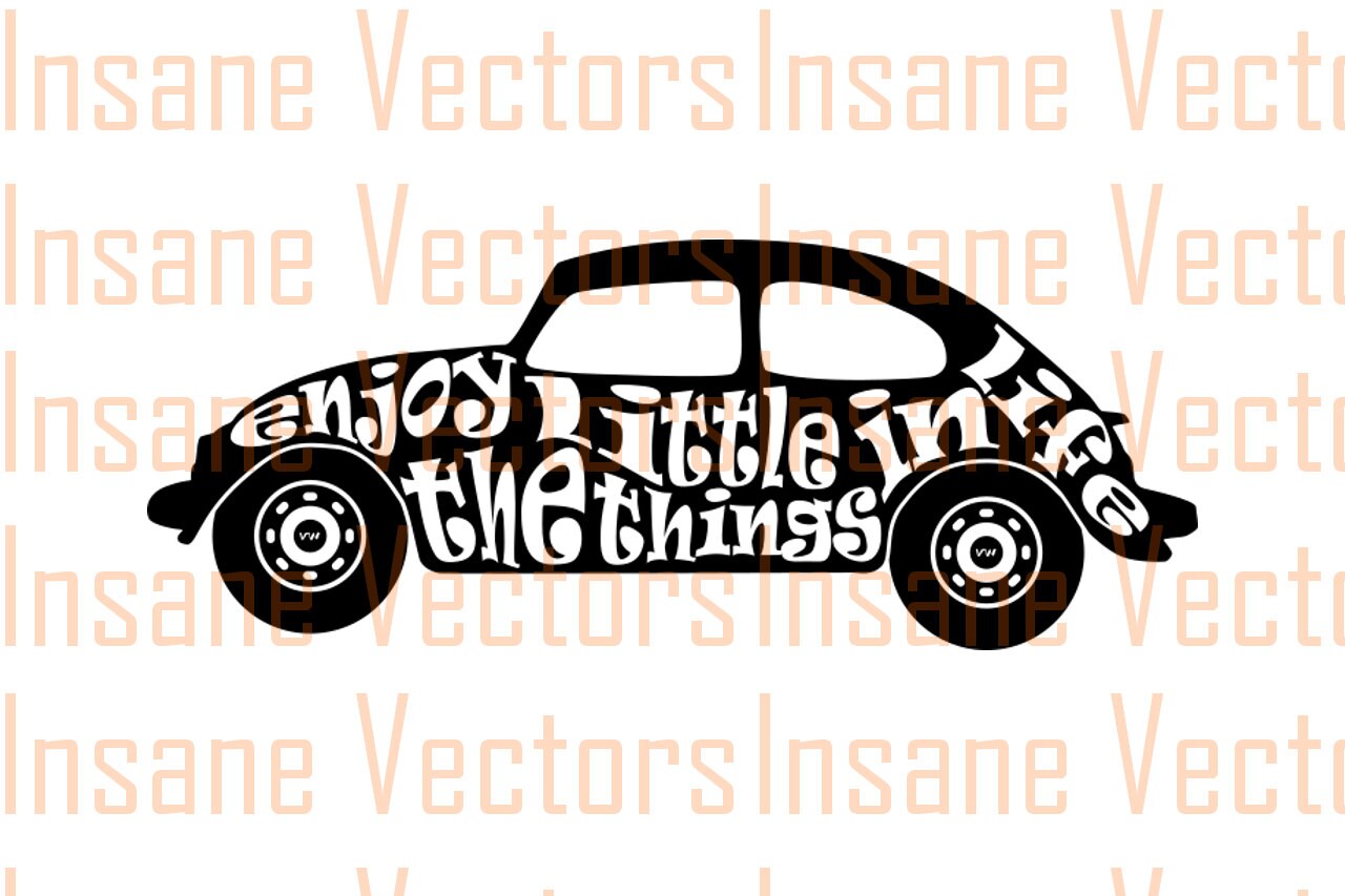 VW Beetle Vector Silhouette Clip Art Image VW Bug Vector