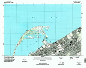 2012 Nautical Map of Erie Harbor and Presque Isle Lake Erie PA