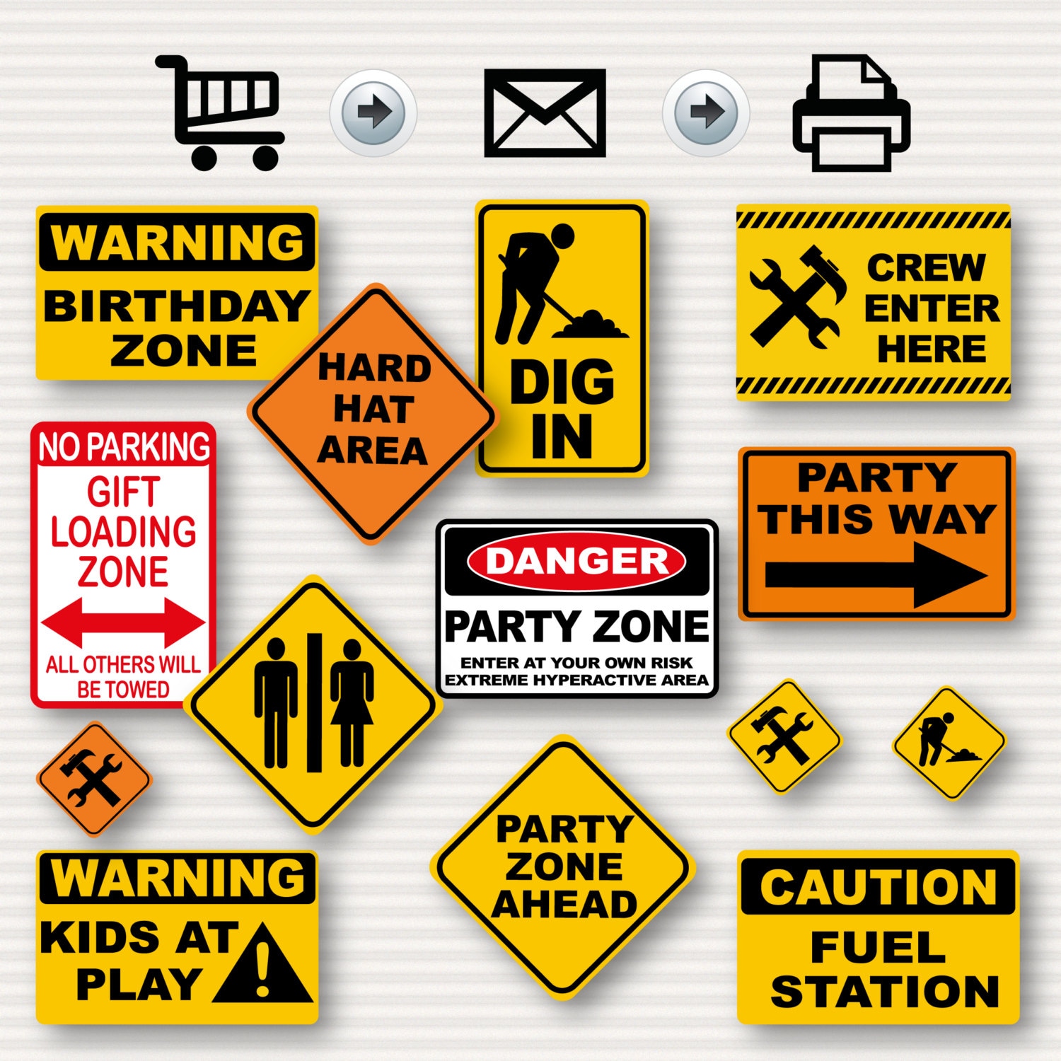 Construction Birthday Party Signs Party Signs Construction