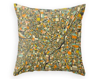 Map throw pillow | Etsy