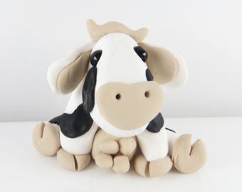 Clay cow | Etsy
