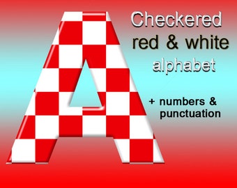 Red white checkered | Etsy