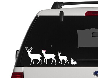 Deer family decal | Etsy