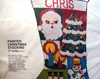 Needlepoint christmas stocking kits | Etsy