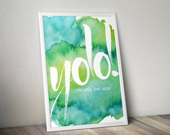 Yolo poster | Etsy