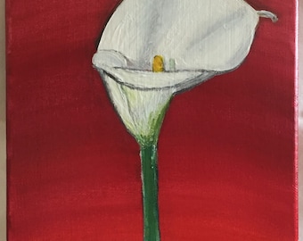 Calla lily painting | Etsy