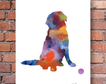 Abstract dog art | Etsy