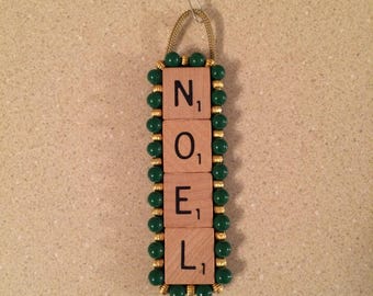 Handmade Scrabble Tile Christmas Tree Ornaments