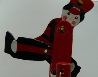 Wooden acrobat toy | Etsy