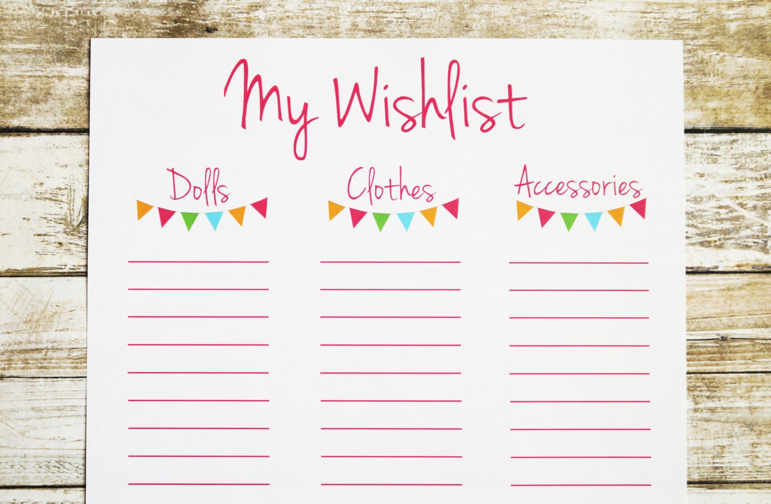 Printable Wishlist Wishlist For Girls Birthday Wishlist