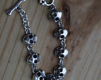Skull bracelet | Etsy
