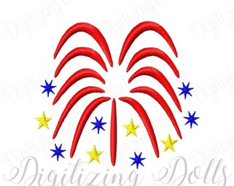 Fireworks embroidery | Etsy
