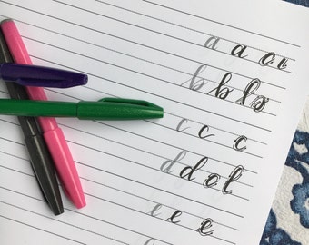 Hand Lettering Practice Sheets Modern Calligraphy Guide