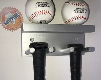 Baseball Bat Display Holder Rack Wall Mount Hanger Holds 1
